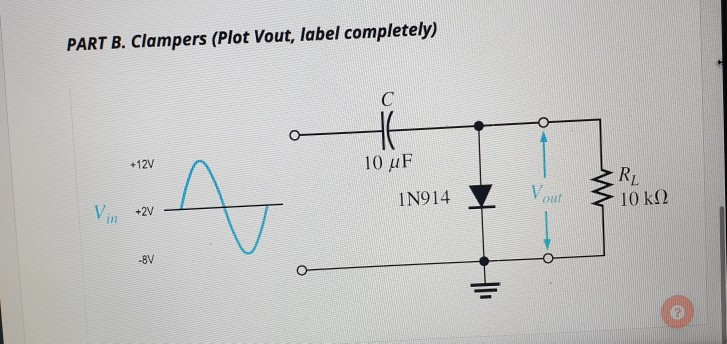 Solved PART A. Clippers (Plot Vout, label completely) R1 1k | Chegg.com