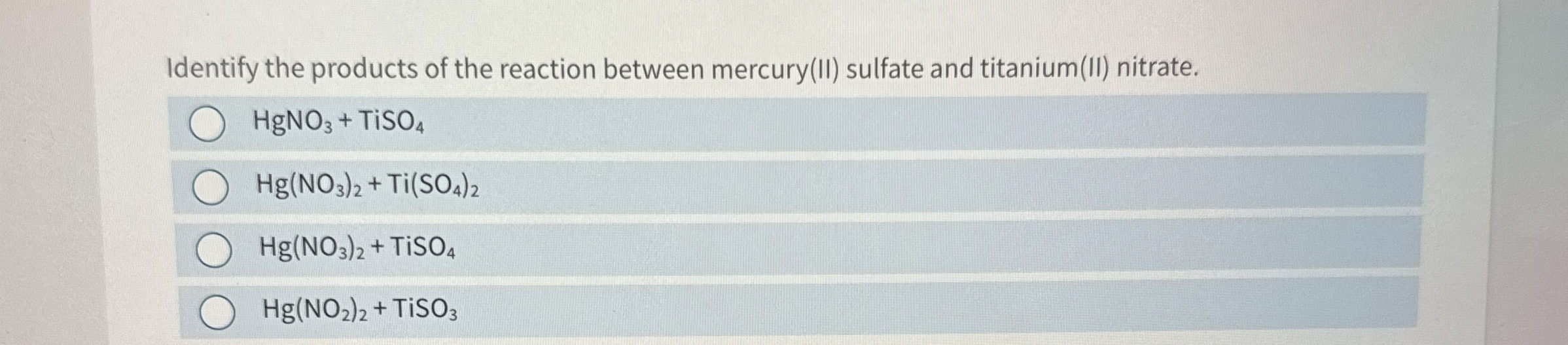 Identify the products of the reaction between | Chegg.com