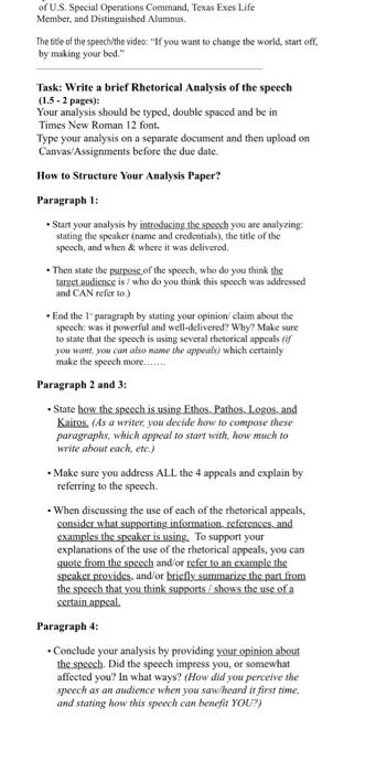 Solved Assignment 1B_ My First Brief Rhetorical Analysis | Chegg.com