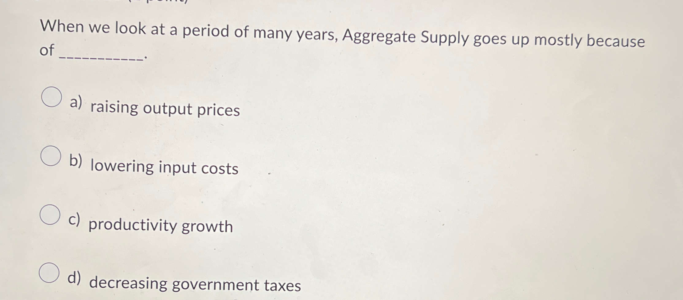 Solved When we look at a period of many years, Aggregate | Chegg.com