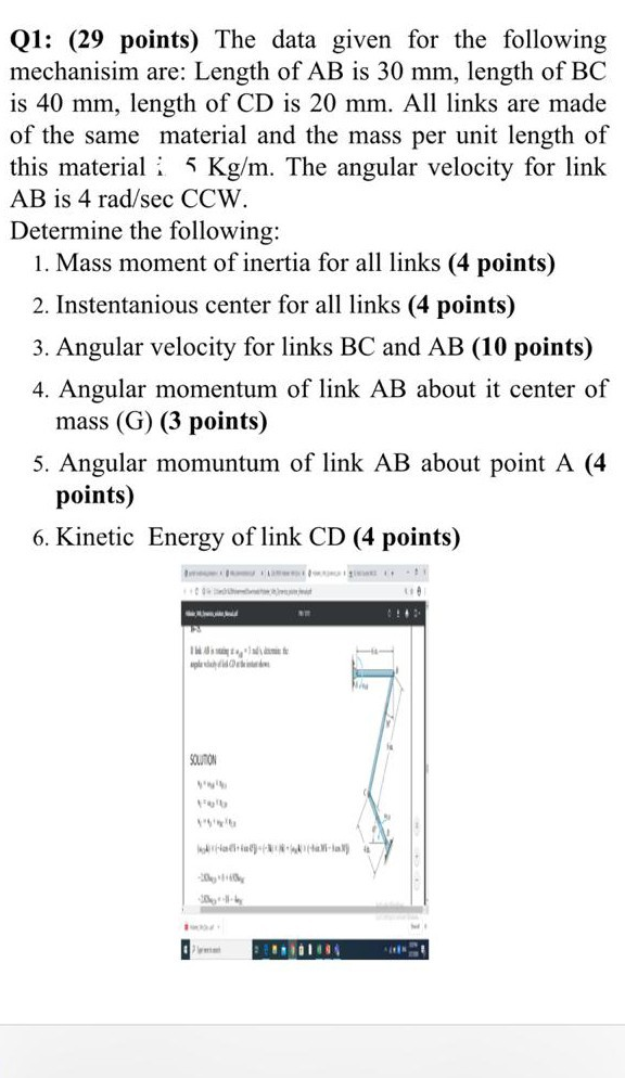 Solved Q1: (29 points) The data given for the following | Chegg.com