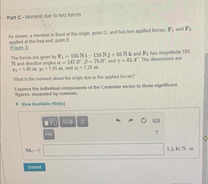 Solved Learning Goal: To use the vector cross product to | Chegg.com