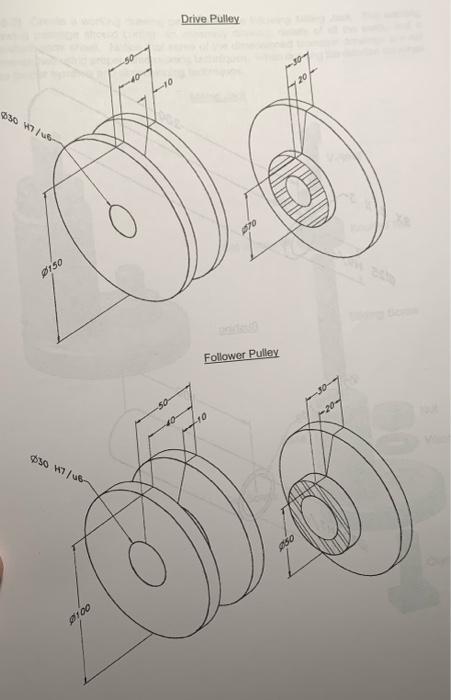 Solved P14-2) Draw and dimension the Drive Pulley using | Chegg.com