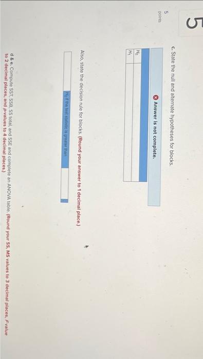 The following data were collected for a two-factor | Chegg.com