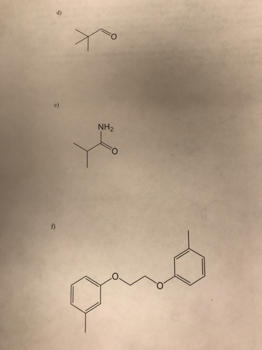 Solved 1. For each compound below: (1) predict the number of | Chegg.com