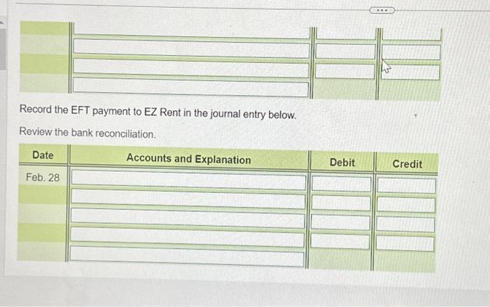 Solved February Bank Statement Requirement | Chegg.com
