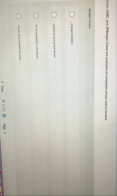 Solved Enron, HSBC, ﻿and JPMorgan Chase are examples of | Chegg.com