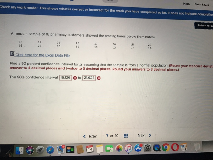 Solved Help Save & Exit Check my work mode : This shows what | Chegg.com