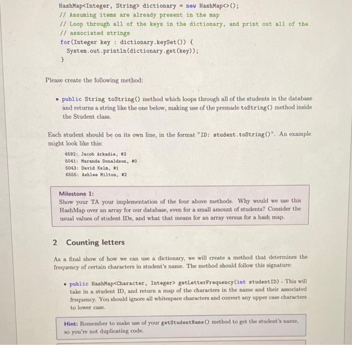 Solved StudentDatabase.java Student.java import | Chegg.com