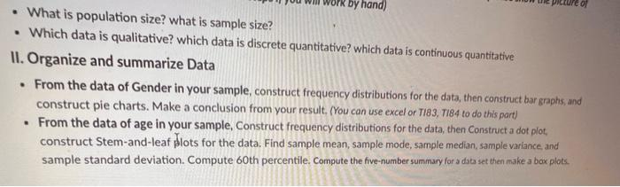 Solved - What is population size? what is sample size? - | Chegg.com