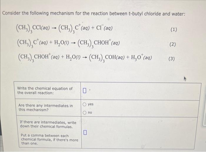 Solved Consider the following mechanism for the reaction | Chegg.com