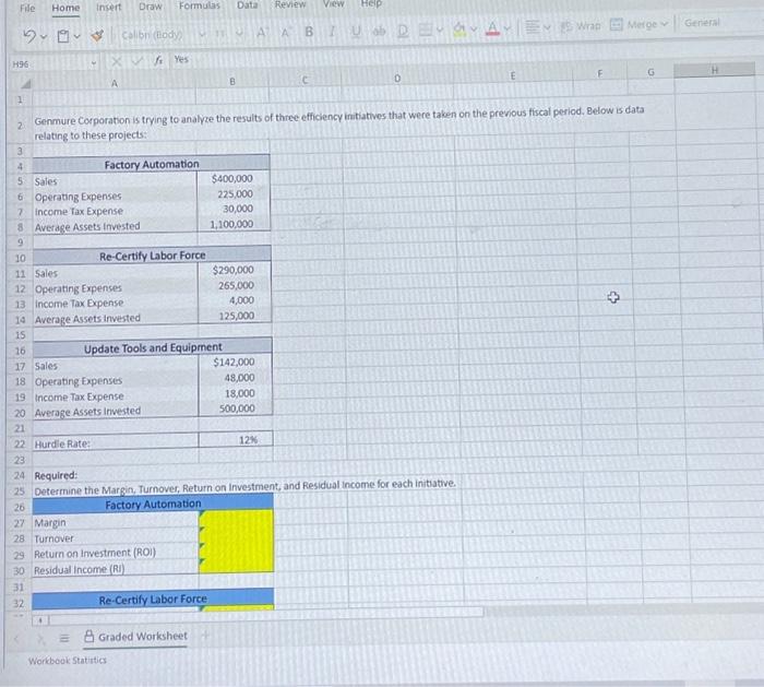 Solved DO NOT SOLVE without using excel Fomulas and | Chegg.com
