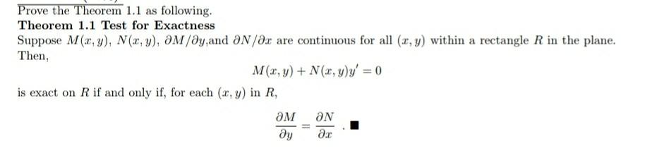 Solved Prove the Theorem 1.1 as following. Theorem 1.1 Test | Chegg.com