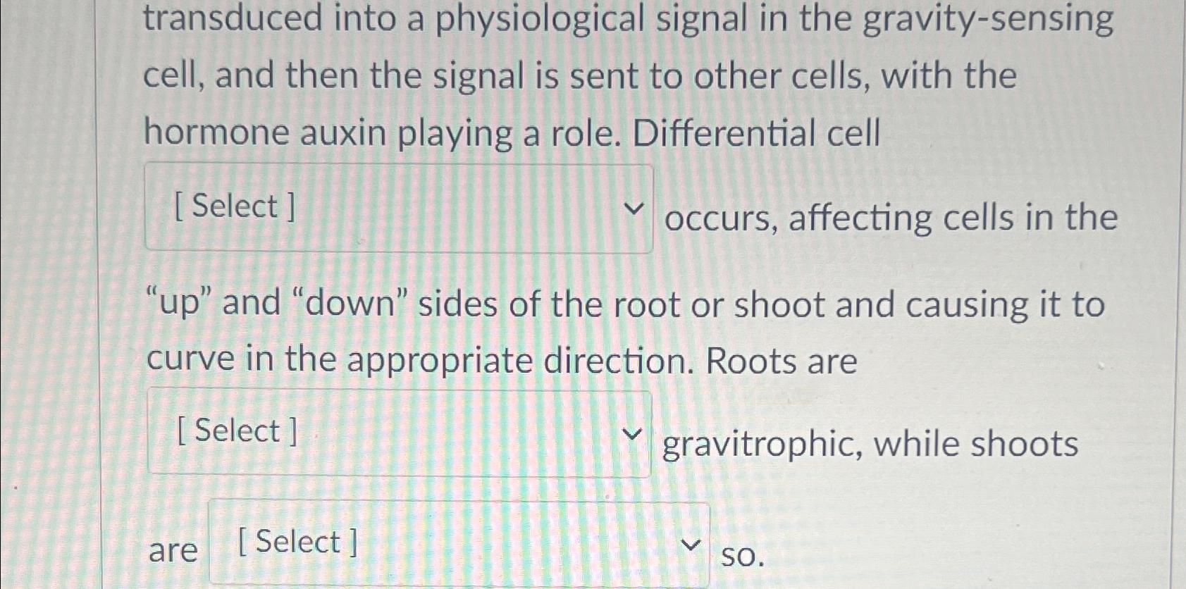 Solved transduced into a physiological signal in the | Chegg.com