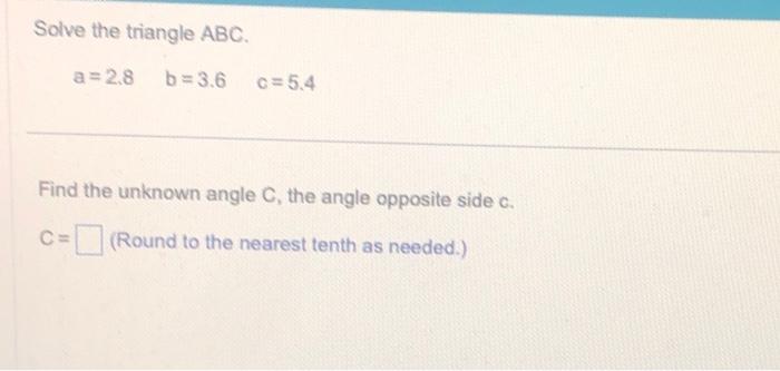 Solved 1) find the unknown angle c2) find the unknown angle | Chegg.com