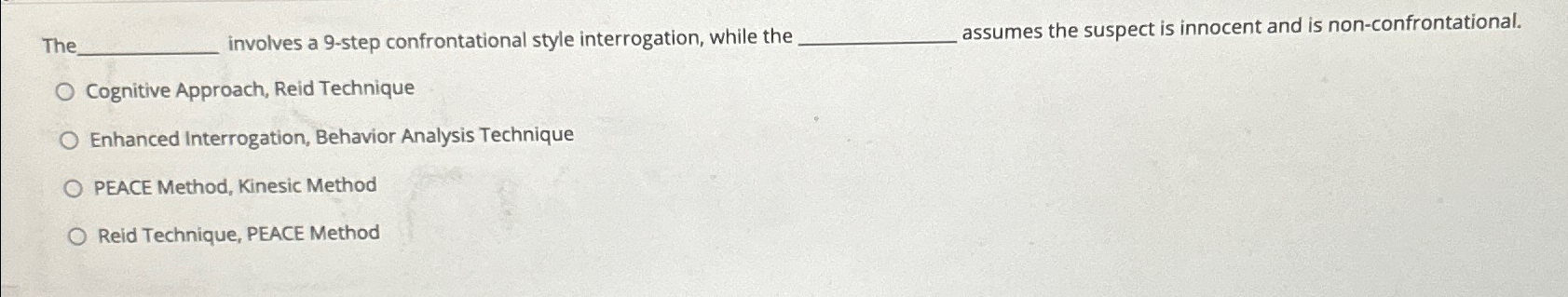Solved The involves a 9-step confrontational style | Chegg.com