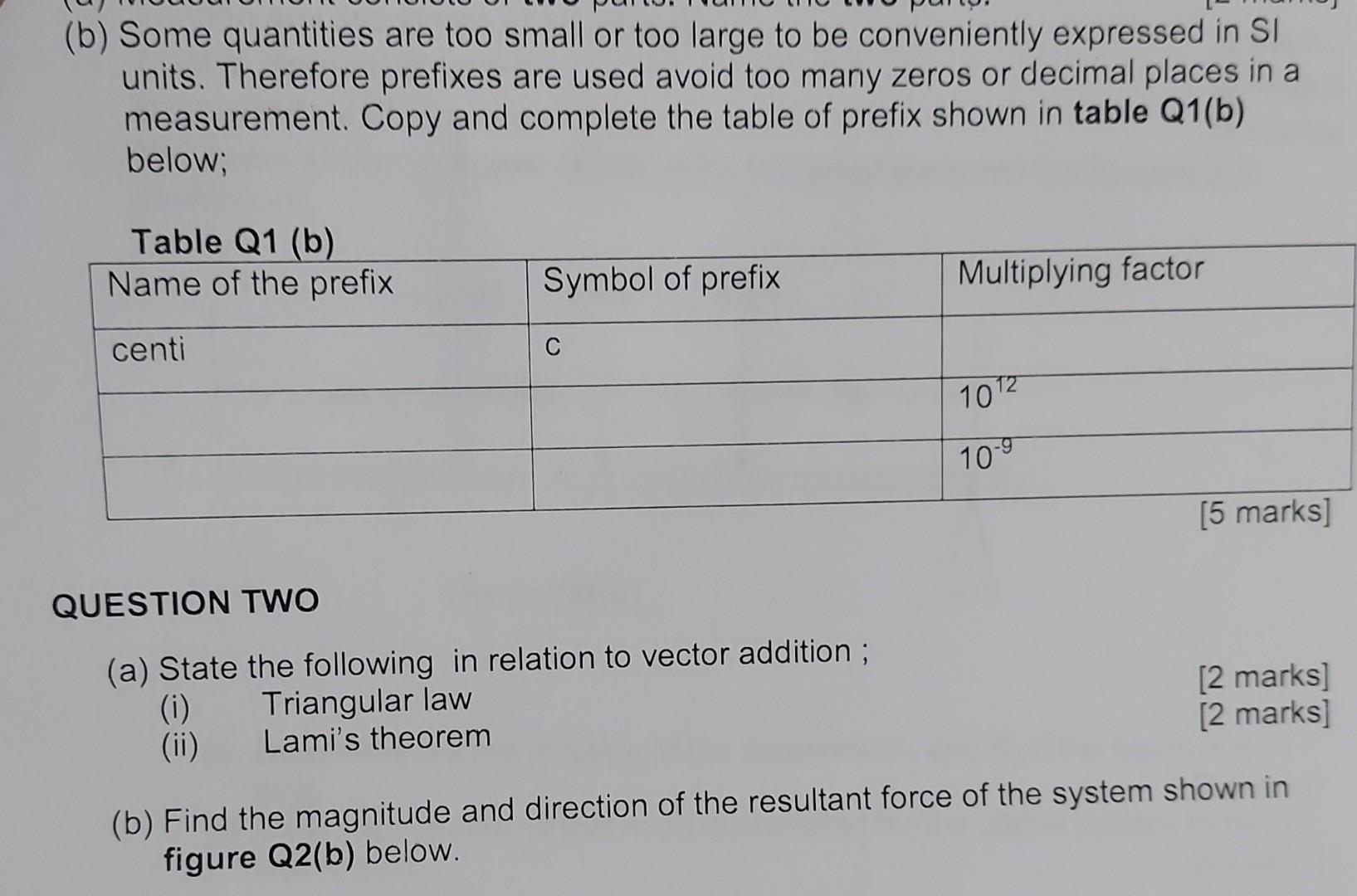 Solved (b) Some quantities are too small or too large to be | Chegg.com