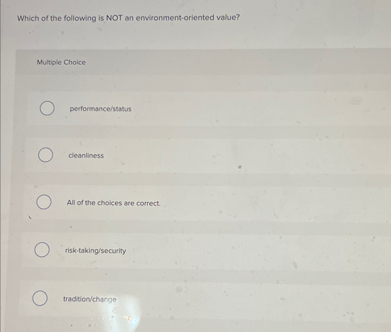 Solved Which of the following is NOT an environment-oriented | Chegg.com
