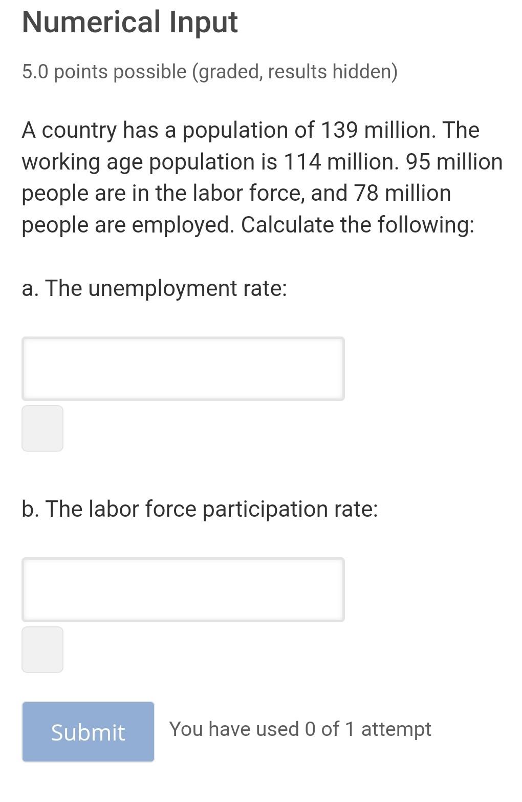 Solved Numerical Input 5.0 points possible (graded, results | Chegg.com