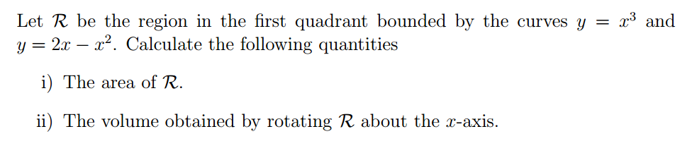 Solved Let R be ﻿the region in ﻿the first quadrant bounded | Chegg.com