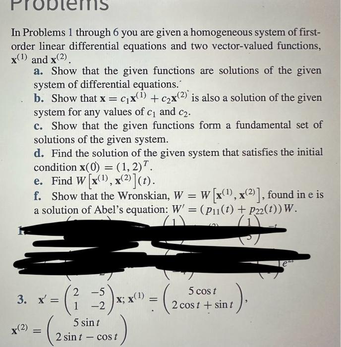 Solved In Problems 1 through 6 you are given a homogeneous | Chegg.com