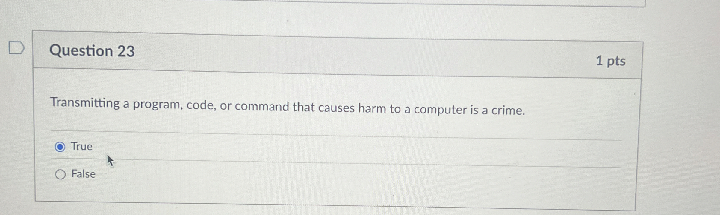 Solved Question 23Transmitting a program, code, or command | Chegg.com
