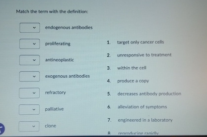 Solved Match the term with the definition:endogenous | Chegg.com