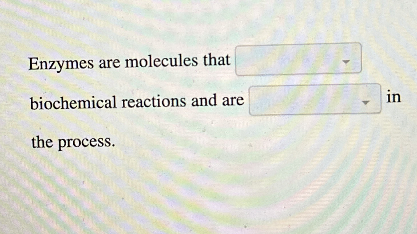 Solved Enzymes are molecules that biochemical reactions and | Chegg.com