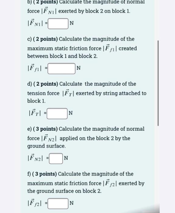 Solved Problem 4 (20 points) Two-block system is given | Chegg.com