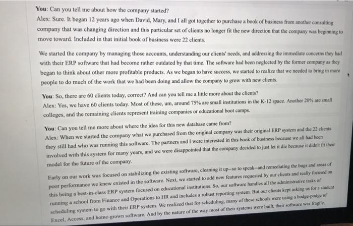 Solved Purpose: You are reviewing your interview transcript | Chegg.com