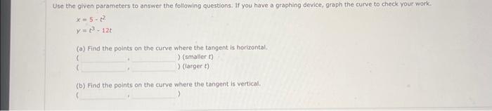 Solved Use the given parameters to answer the following | Chegg.com