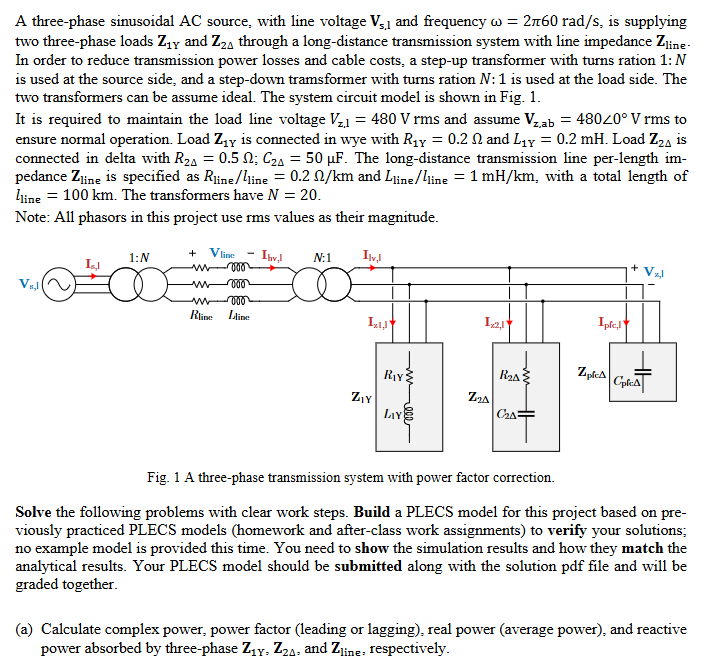 A three-phase sinusoidal AC ﻿source, with line | Chegg.com