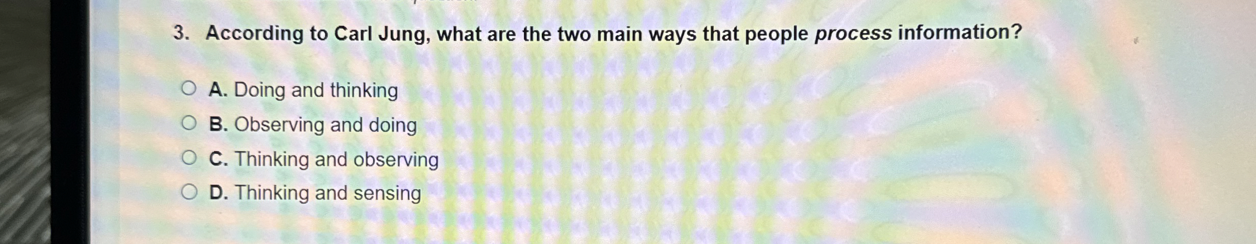 Solved According to Carl Jung, what are the two main ways | Chegg.com