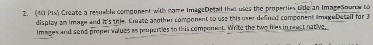 Solved 40pts ﻿create A Resuable Component With Name