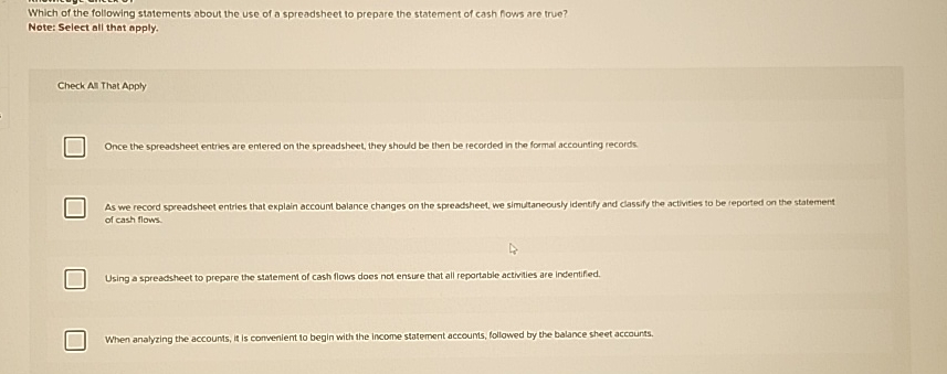 Solved Which of the following statements about the use of a | Chegg.com
