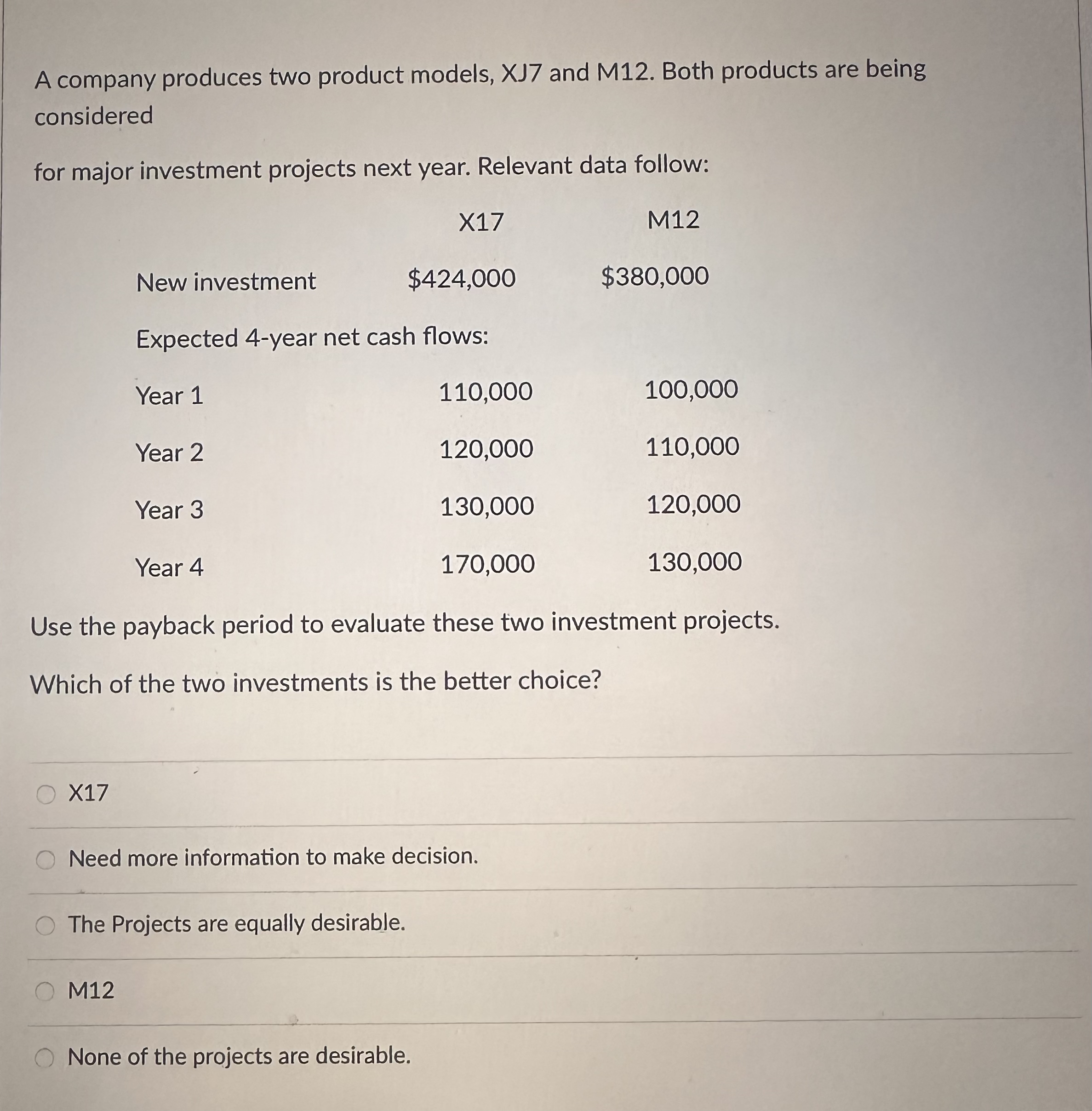 Solved A company produces two product models, XJ7 ﻿and M | Chegg.com