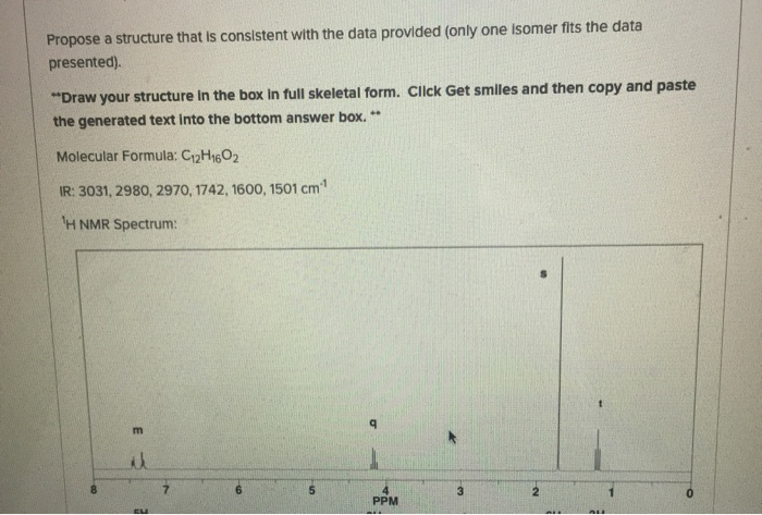 Solved Propose a structure that is consistent with the data | Chegg.com