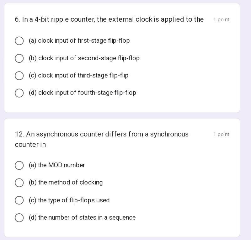 Solved 6. In a 4-bit ripple counter, the external clock is | Chegg.com