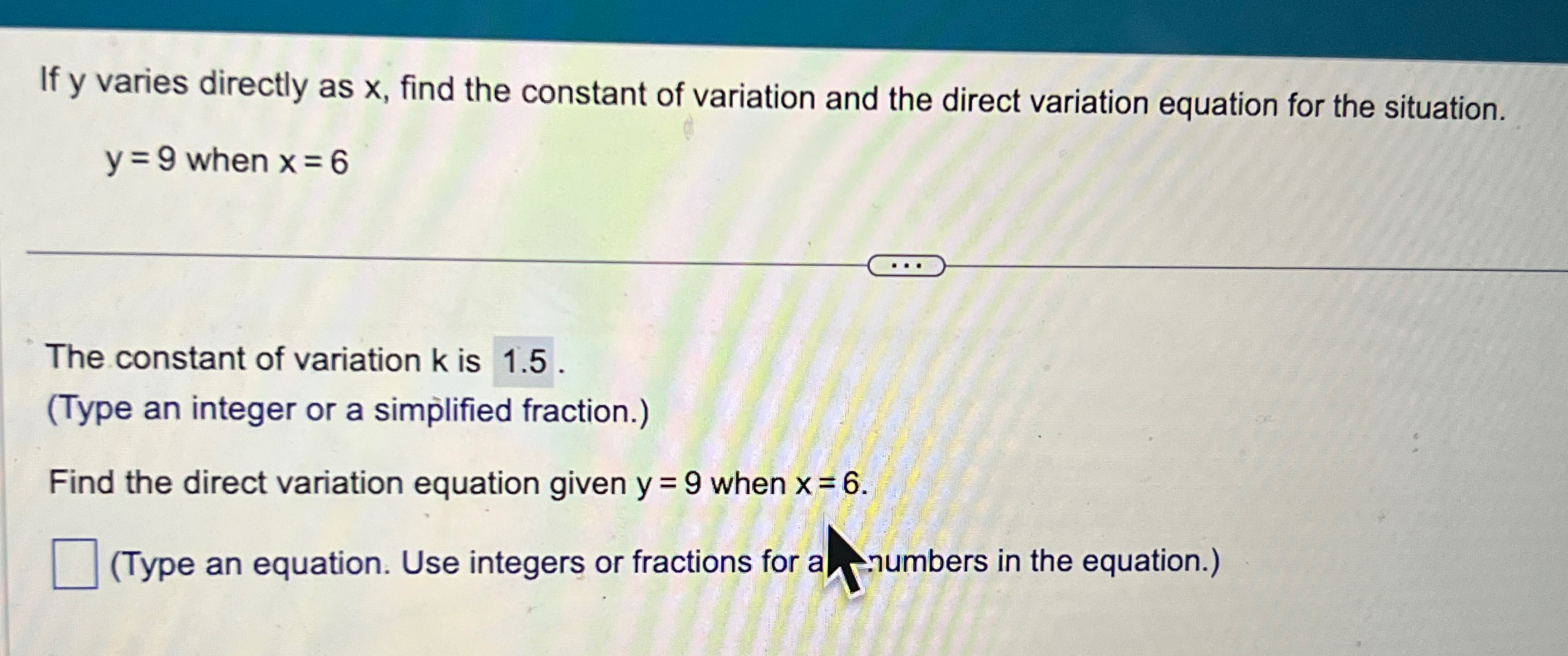 Solved If y ﻿varies directly as x, ﻿find the constant of | Chegg.com
