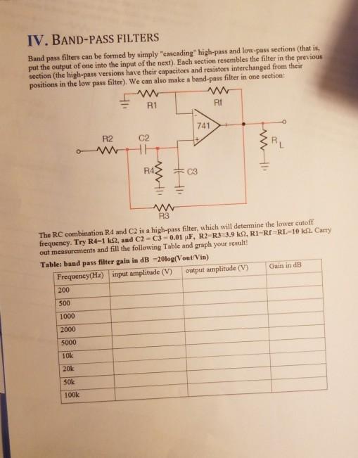 Solved PART 1- PRELAB CALCULATIONS 1- Consider the First | Chegg.com