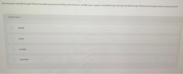Applying Excel 12: Absolute cell references | Chegg.com