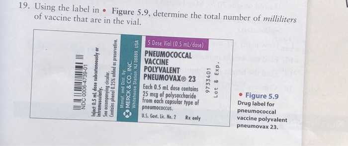 Solved 19. Using the label in . Figure 5.9, determine the | Chegg.com