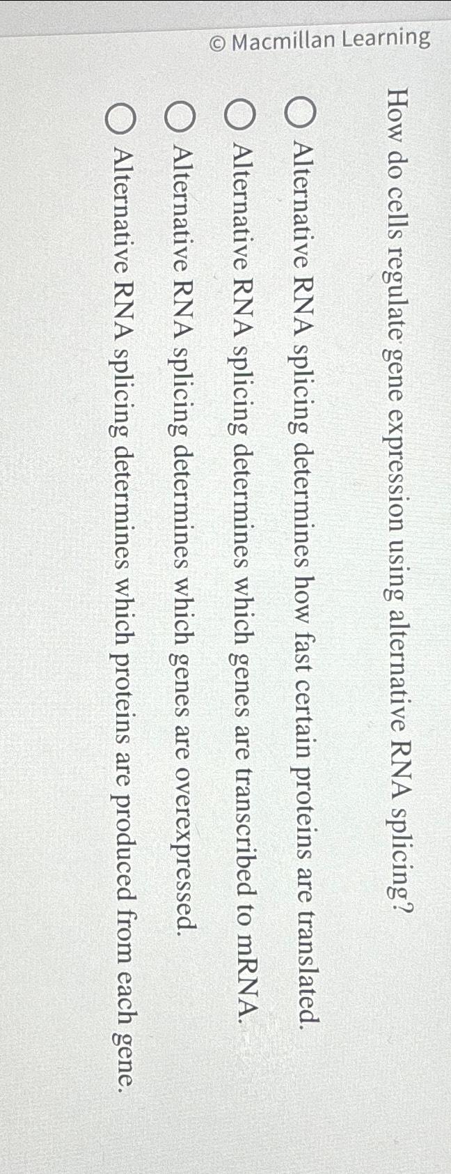 Solved How do cells regulate gene expression using | Chegg.com