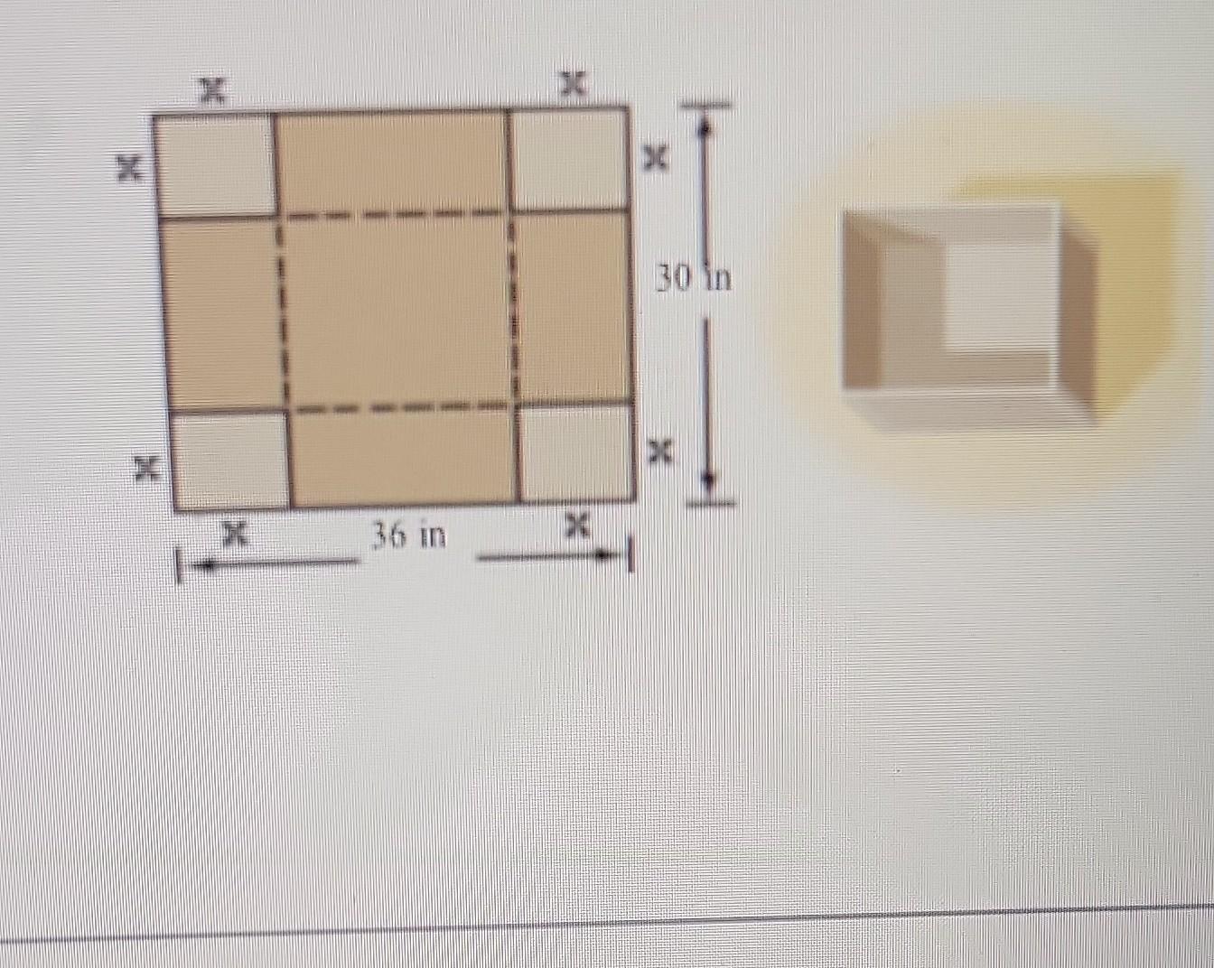 Solved (a) Express the volume V of the box as a function of | Chegg.com
