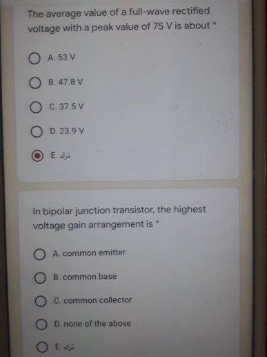 Solved The average value of a full-wave rectified voltage | Chegg.com