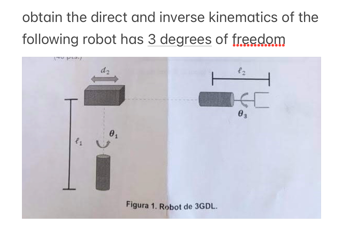obtain the direct and inverse kinematics of the | Chegg.com