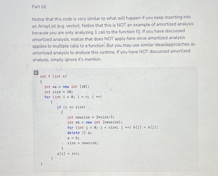 Solved In Big- ⊖ notation, analyze the running time of the | Chegg.com