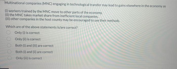 Solved Multinational companies (MNC) engaging in | Chegg.com