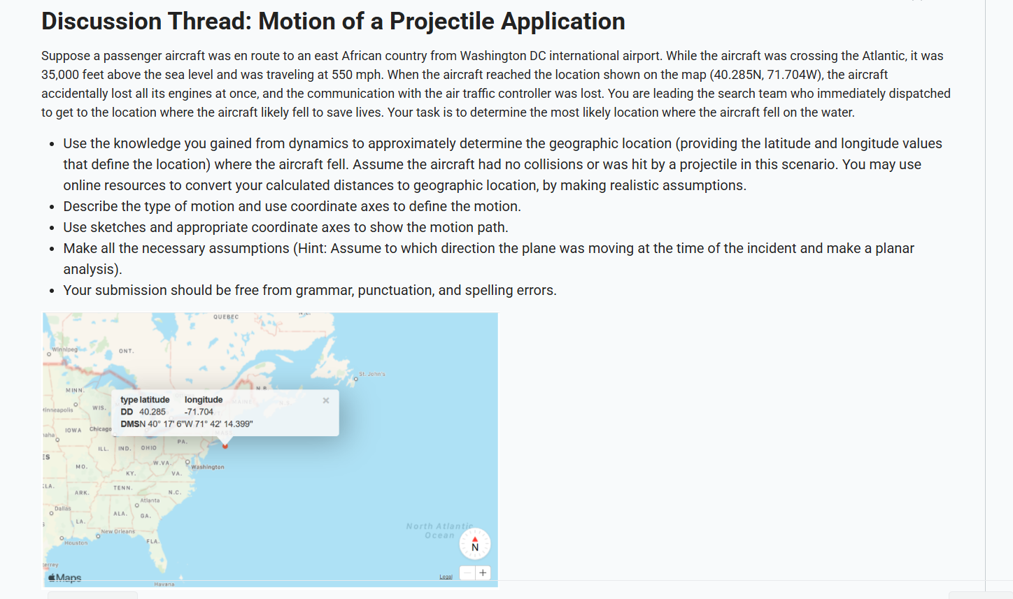 Solved Discussion Thread: Motion of a Projectile Application | Chegg.com