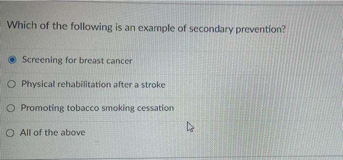 Solved Which of the following is an example of secondary | Chegg.com